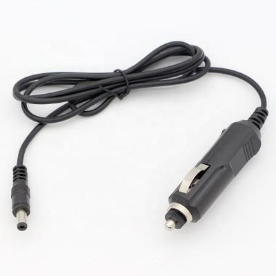 China Custom 1m  12V 24V 2A Cigarette Lighter Male Plug to 5.5x2.1mm DC Car Charger for sale