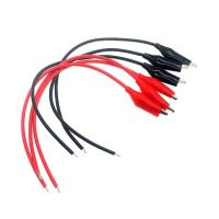 China 12V Red Black Alligator Clips Battery Cable 18AWG 20cm OEM Custom Lengths for sale