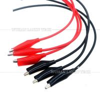 China 12V Red Black Alligator Clips Battery Cable 18AWG 20cm OEM Custom Lengths for sale