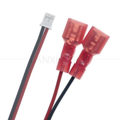 China Custom JST PH SH ZH XH MX 2 3 4 5 6 7 8 Pin Connector to 6.3mm Spade Terminal Cable for sale