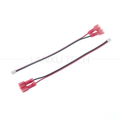 China Custom JST PH SH ZH XH MX 2 3 4 5 6 7 8 Pin Connector to 6.3mm Spade Terminal Cable for sale