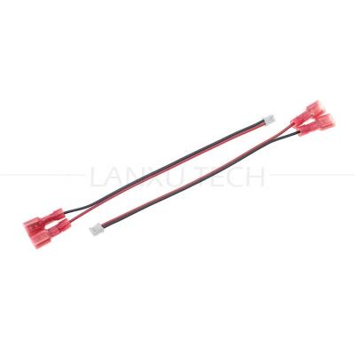 China Custom JST PH SH ZH XH MX 2 3 4 5 6 7 8 Pin Connector to 6.3mm Spade Terminal Cable for sale