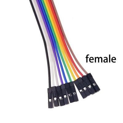 Cina 10 pin Alligator Clip to Female Dupont Breadboard Test Lead Jumper Wires per Raspbrry Pi in vendita