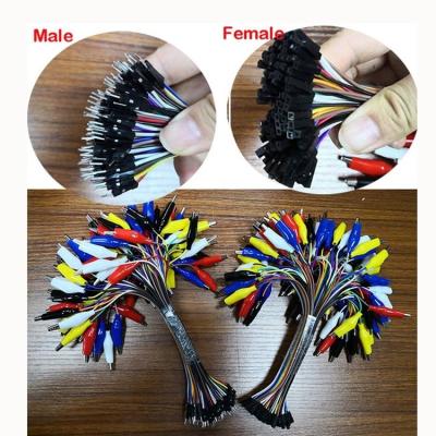 Cina 10 pin Alligator Clip to Female Dupont Breadboard Test Lead Jumper Wires per Raspbrry Pi in vendita