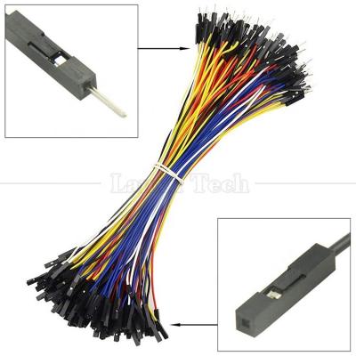 China Male to Male Female to Female 2.54mm 1 Pin Dupont Connector Solderless Breadboard Jumper Wire for Arduino for sale