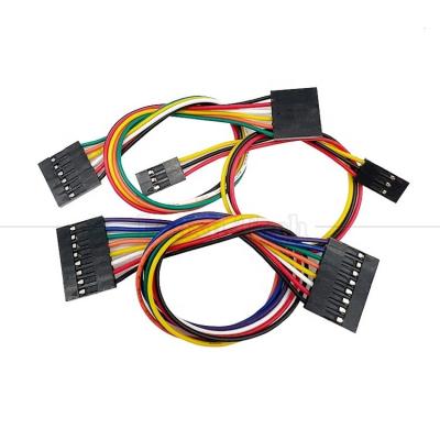 China 2p 3p 4p 5p 6p 7p 8p 9p 10p Female to Female 2.54mm Dupont Connector Ribbon Jumper Wire for sale