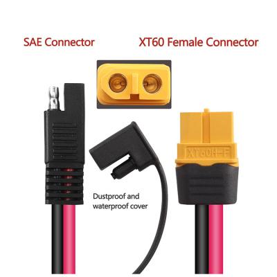 中国 12AWG SAE から XT60 接続器 アダプタ 拡張ケーブル 太陽光発電所 リポ電池 販売のため