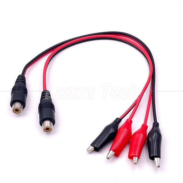 Quality RCA Female AV to Alligator Clips Cable for Speaker for sale
