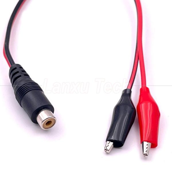 Quality RCA Female AV to Alligator Clips Cable for Speaker for sale