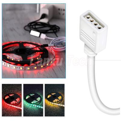 China Female to Female 4 Pin RGB Plug Connector Extension Cable for 5050 3528 2835 LED Strip Light for sale