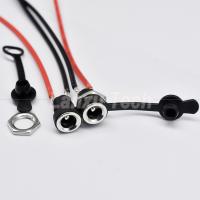 China Waterproof Screw Panel Mount DC Power Socket 5.5x2.1mm Jack to JST SM 2 Pin Cable 0.2m for sale