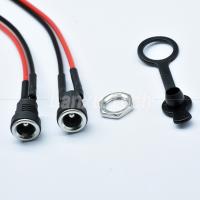 China Waterproof Screw Panel Mount DC Power Socket 5.5x2.1mm Jack to JST SM 2 Pin Cable 0.2m for sale