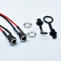 China Waterproof Screw Panel Mount DC Power Socket 5.5x2.1mm Jack to JST SM 2 Pin Cable 0.2m for sale