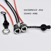 China Waterproof Screw Panel Mount DC Power Socket 5.5x2.1mm Jack to JST SM 2 Pin Cable 0.2m for sale