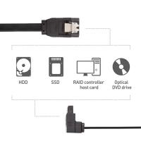 China 6Gbps 90 Degree Right Angle SATA Cable 40cm for HDD SSD Hard Disk Data Transfer for sale