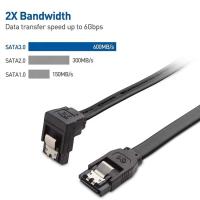 China 6Gbps 90 Degree Right Angle SATA Cable 40cm for HDD SSD Hard Disk Data Transfer for sale