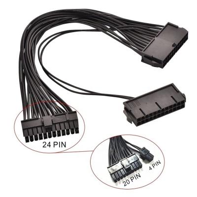 中国 PSU 24 PIN 女性からダブル 20 4 24 PIN 男性 ATX マイニング マザーボード拡張ケーブル 販売のため