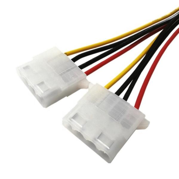 Quality Sata 15 Pin Male to Dual Molex 4 Pin Lp4 IDE Female Hard Drive Power Y Adapter for sale