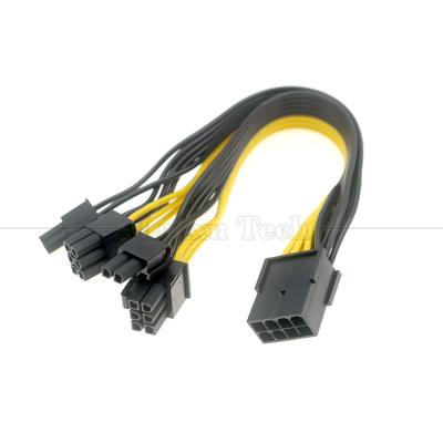 China PCIe 8 Pin Male to Dual 8 Pin Female PCI Express Graphics Video Card GPU Splitter Power Adapter Cable for sale