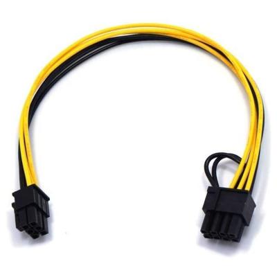 China PCIE 6 Pin to 8 Pin GPU  ATX Video Graphics Card PCIE PCI Express Power Cable for sale