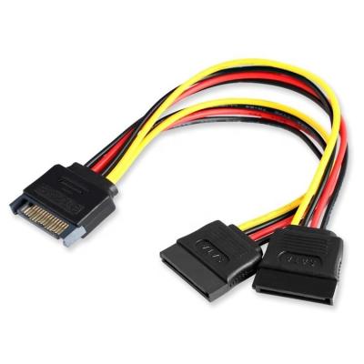 Китай Мужчина на женщину данные Sata 15 Pin Power Y Splitter кабель для компьютера HDD SSD PC Case продается