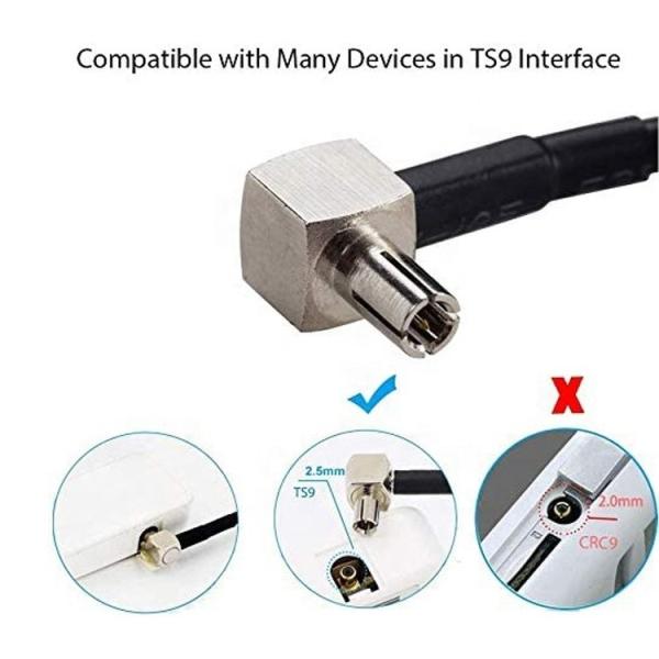 Quality Custom TS9 to SMA Female Connector Antenna Adapter RF Coaxial Cable for sale