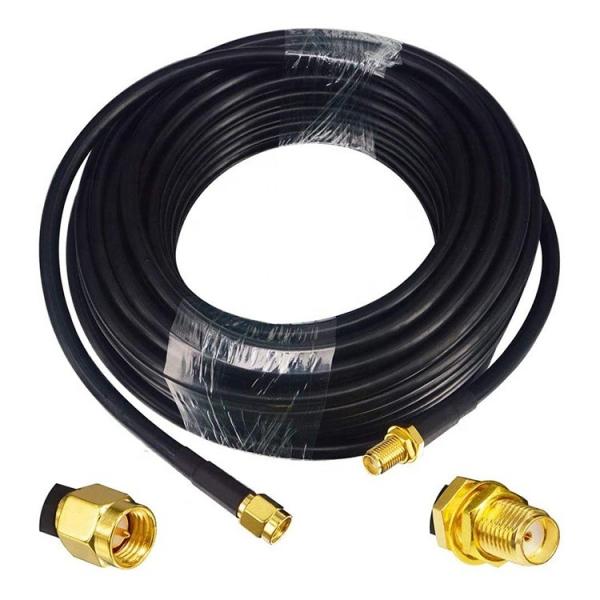 Quality Male to Female RG174 RG178 RG316 RG58 Assembly RF Jumper Antenna Coaxial Cable for sale