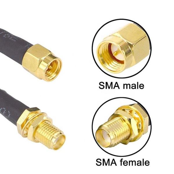 Quality Male to Female RG174 RG178 RG316 RG58 Assembly RF Jumper Antenna Coaxial Cable for sale
