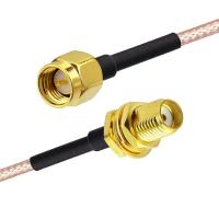 Quality Custom RG 174 SMA Male to SMA Female Assembly Jumper RF Adapter Connectors for sale