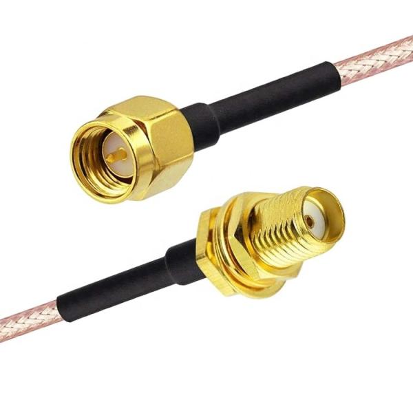 Quality Custom RG 174 SMA Male to SMA Female Assembly Jumper RF Adapter Connectors Antenna  Coaxial Cables for sale