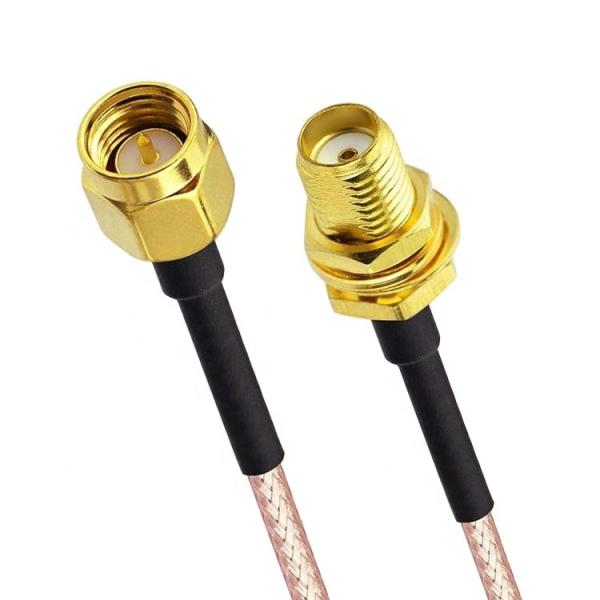 Quality Custom RG 174 SMA Male to SMA Female Assembly Jumper RF Adapter Connectors for sale