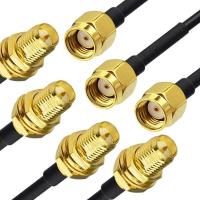 Quality Custom RG 174 SMA Male to SMA Female Assembly Jumper RF Adapter Connectors for sale