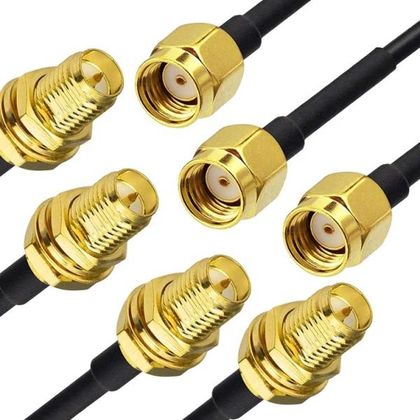 Quality Custom RG 174 SMA Male to SMA Female Assembly Jumper RF Adapter Connectors Coaxial Cables for sale