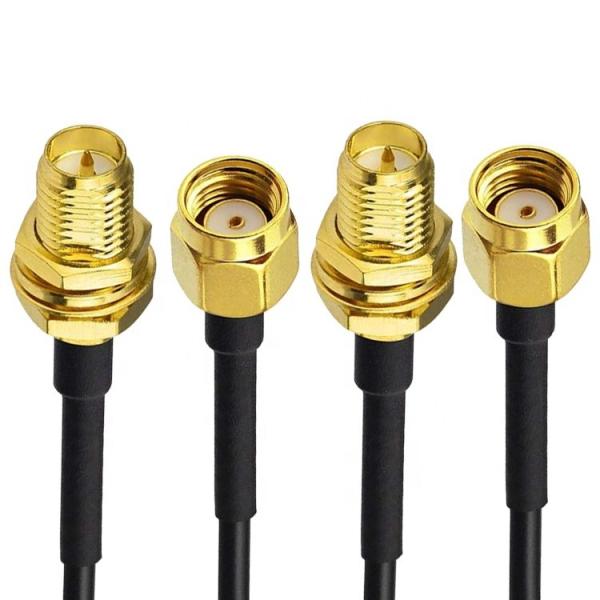 Quality Custom RG 174 SMA Male to SMA Female Assembly Jumper RF Adapter Connectors for sale