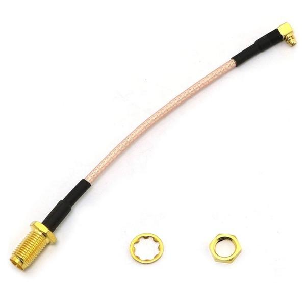 Quality RG316 90 Degree Right Angle MMCX Male to SMA Female Antenna Pigtail RF Coaxial for sale