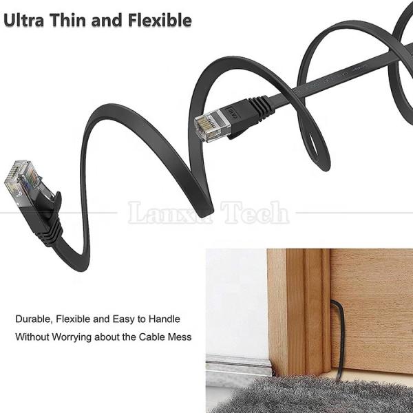 Quality 1M 3M 5M 10M UTP FTP Shield Cat5 Cat5e Cat6 Ca6a Cat7 RJ45 Flat Ethernet Patch for sale