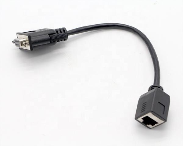 Quality DB9 Female RS232 Serial To RJ45 Female Socket Cable for sale