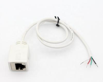 Cina Personalizzazione Femminile Bianca RJ45 presa per aprire Saldatura in scatola 4 fili cavo a coda di porcellana a fine nudo in vendita