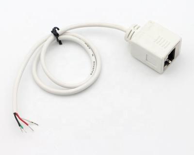 Cina Personalizzazione Femminile Bianca RJ45 presa per aprire Saldatura in scatola 4 fili cavo a coda di porcellana a fine nudo in vendita