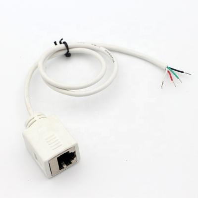 Cina Personalizzazione Femminile Bianca RJ45 presa per aprire Saldatura in scatola 4 fili cavo a coda di porcellana a fine nudo in vendita