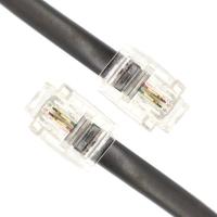 China Shielded Cat3 RJ11 6P2C Telephone ADSL Cable 1M for Indoor Intercom System for sale