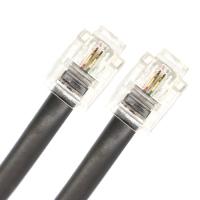 China Shielded Cat3 RJ11 6P2C Telephone ADSL Cable 1M for Indoor Intercom System for sale