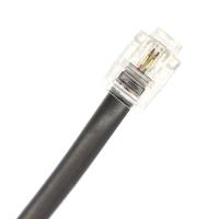 China Shielded Cat3 RJ11 6P2C Telephone ADSL Cable 1M for Indoor Intercom System for sale