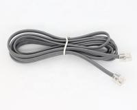 China Shielded Cat3 RJ11 6P2C Telephone ADSL Cable 1M for Indoor Intercom System for sale