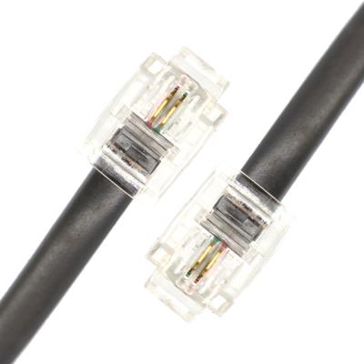 China Custom 1M 2M 3M Shield Intercom Cat3 RJ11 6P2C Telephone Adsl Cable for sale