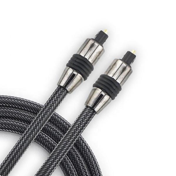 Quality High Quality Durable Braided Fiber Optic Toslink Spdif Gold Digital Audio Optical Cable for sale