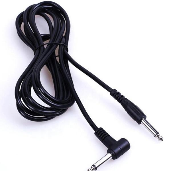 Quality Customization 10FT 90 Degree to Straight 1/4 6.35mm TS Jack Instrument Patch Guitar Cable for sale