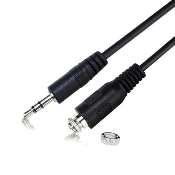 Quality Screw Male to Female 3.5mm 3 Poles TRS Audio Jack Cable for sale