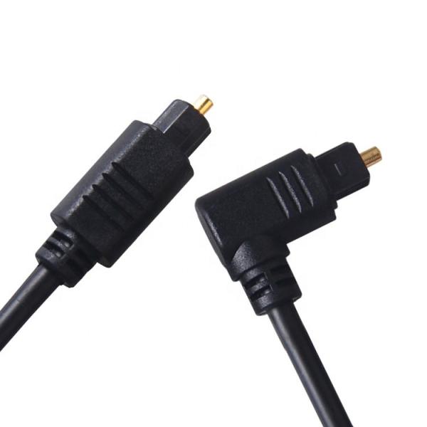 Quality High Quality 90 Degree Angle 24K Gold SPDIF Digital Optical Audio Toslink Cable for  PS4 TV for sale