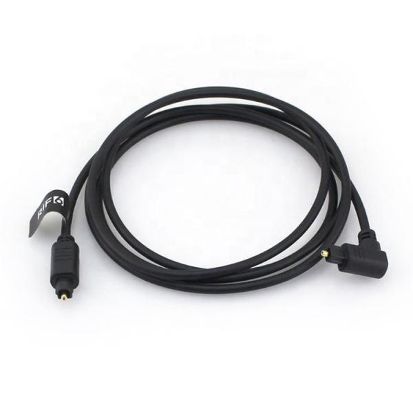 Quality High Quality 90 Degree Angle 24K Gold SPDIF Digital Optical Audio Toslink Cable for sale